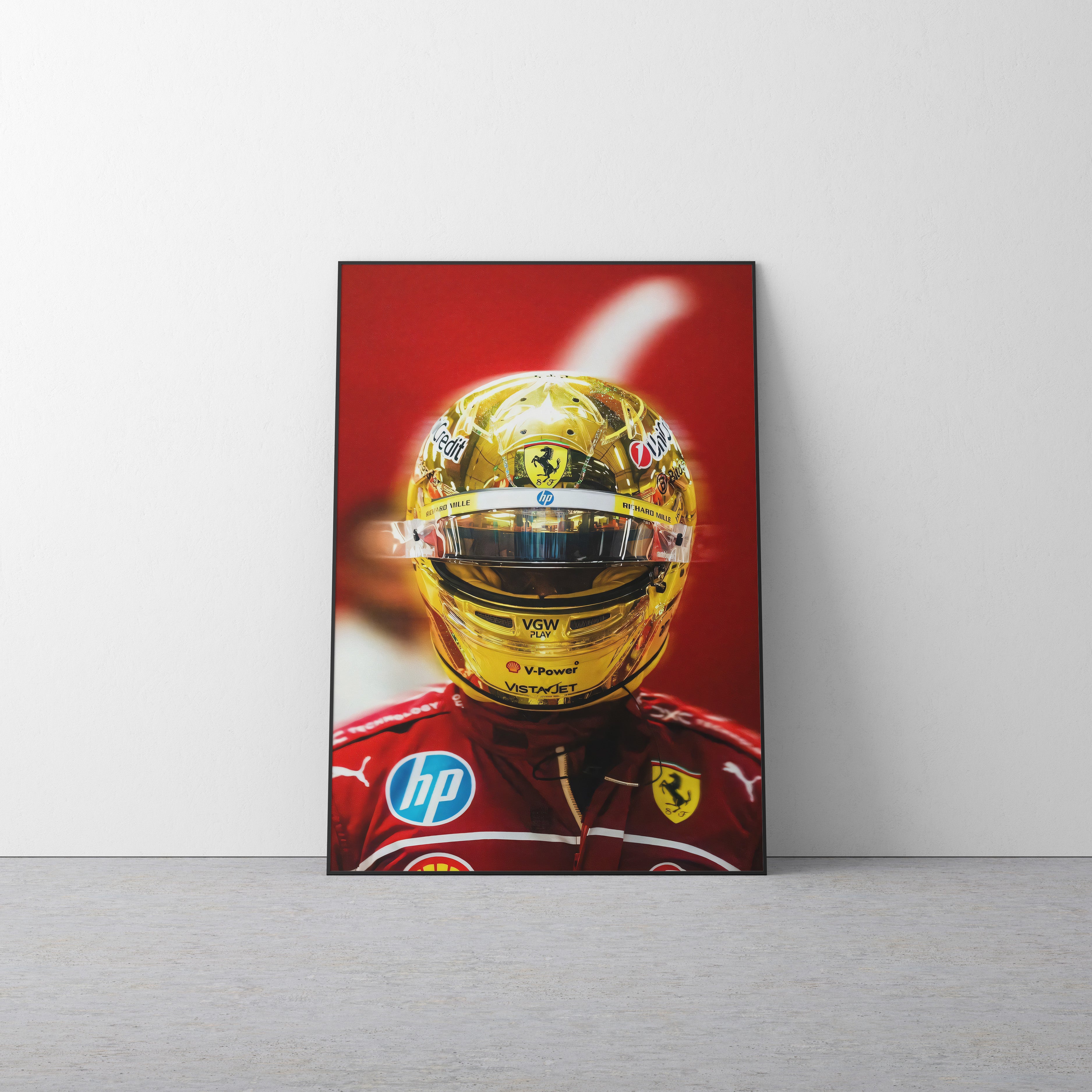 Lewis Hamilton 'Yellow Glow' Canvas – NoBreaksClub™
